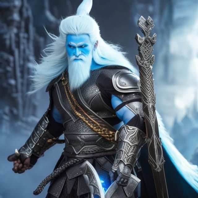 Harshnag is a particularly burly-looking frost giant, skin as white as ...