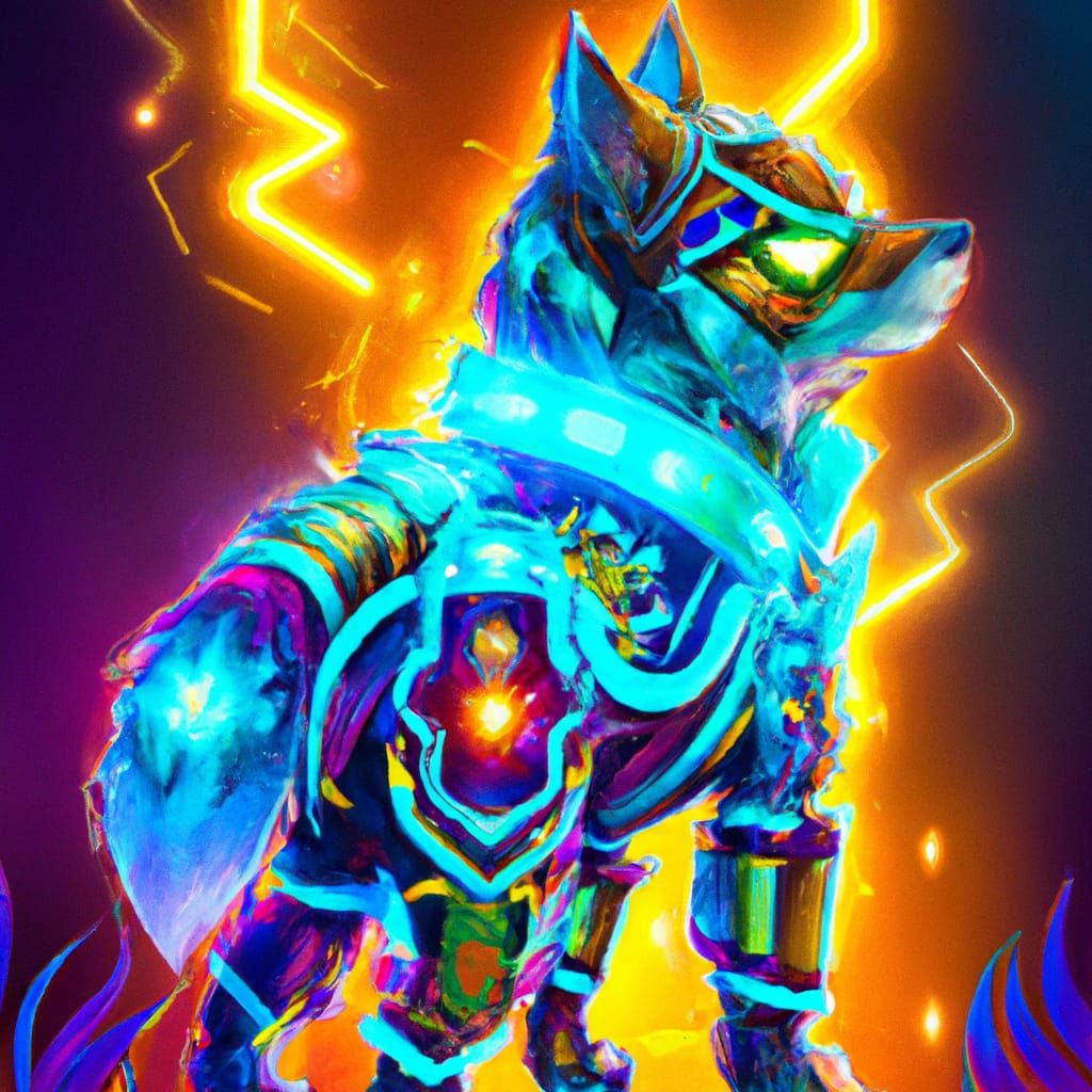 Adorable Little "neon tron" beautiful and cute chibi anthropomorphic ...