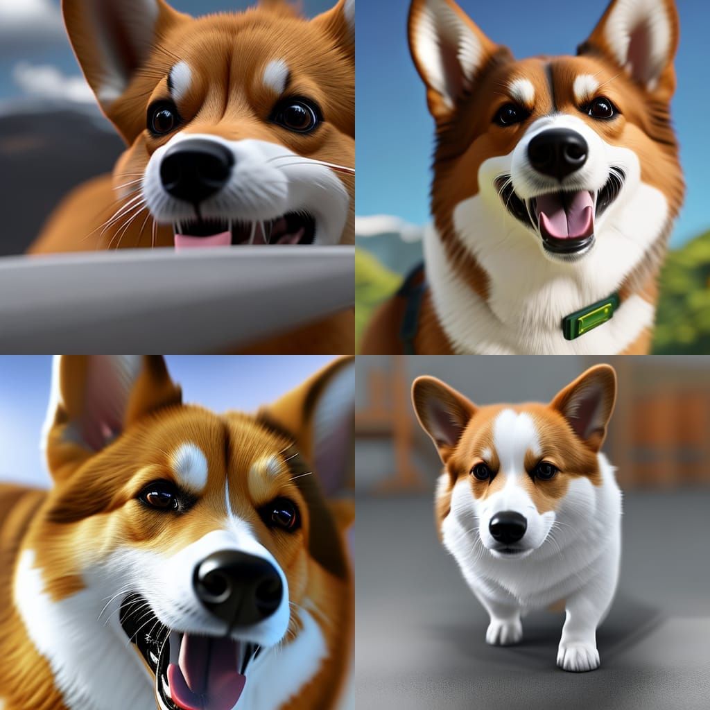 Highly Detailed capture the corgi essence of their boundless enthusiasm ...