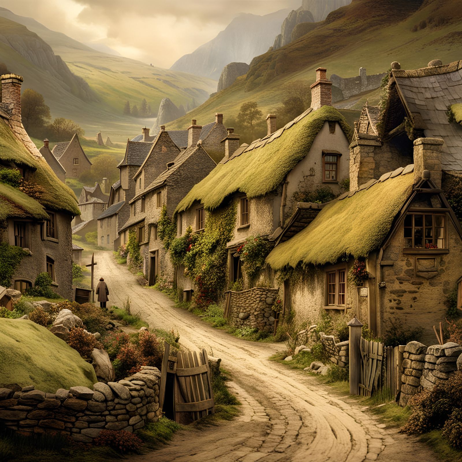 The old village - AI Generated Artwork - NightCafe Creator