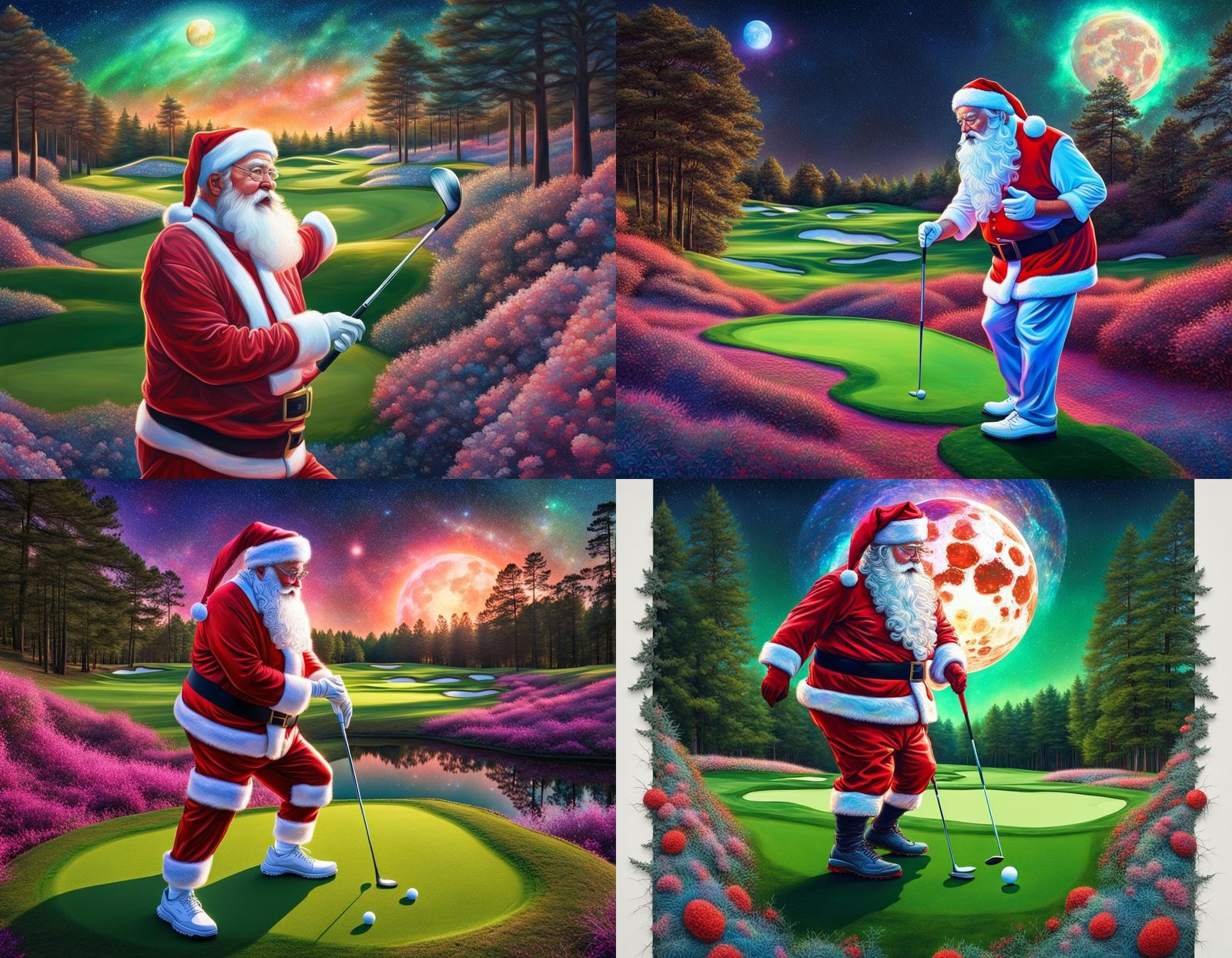Santa playing golf at Augusta National golf club 8k resolution ...