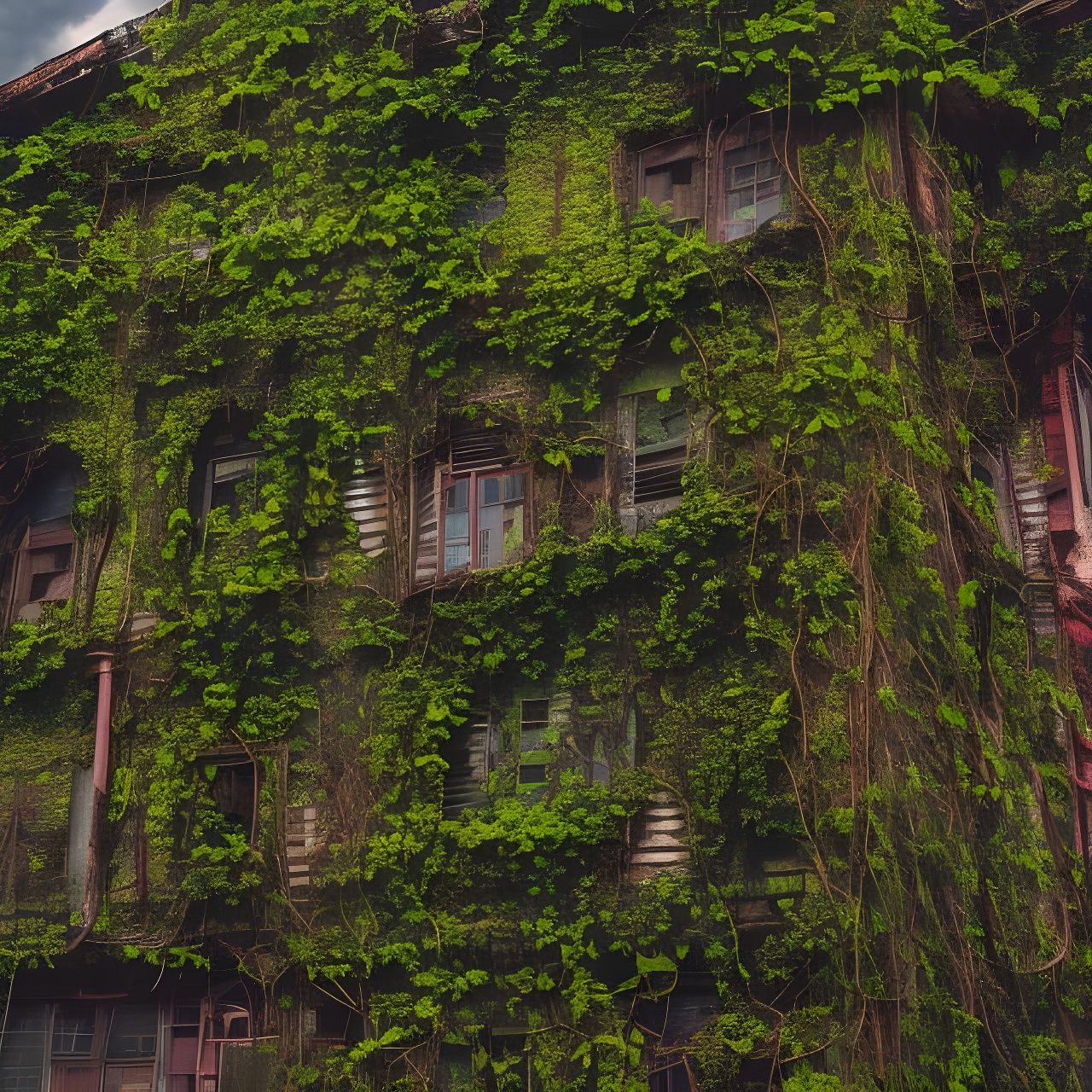 Overgrown - AI Generated Artwork - NightCafe Creator