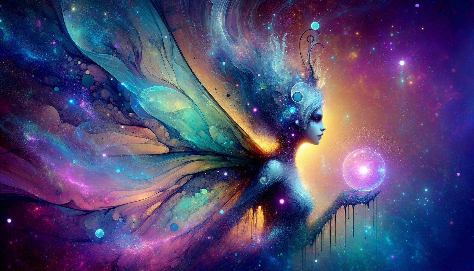 LOVELY DREAMS - Ethereal Water Sprite in Vibrant Neon Dreams...