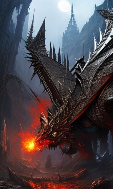 Machine dragons set - AI Generated Artwork - NightCafe Creator