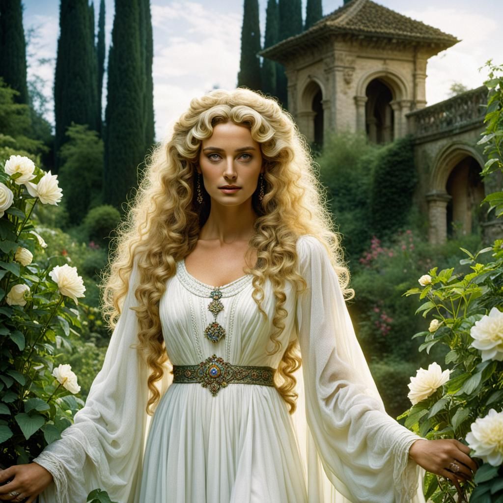 Young Antonella Lualdi as beautiful Anne de Breuil with very long ...