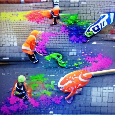 colourful splatoon - AI Generated Artwork - NightCafe Creator