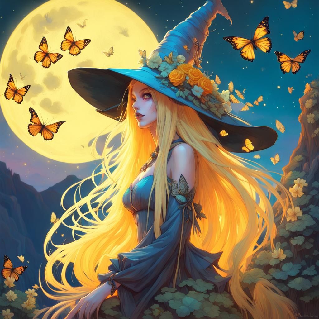 Yellow Witch - AI Generated Artwork - NightCafe Creator