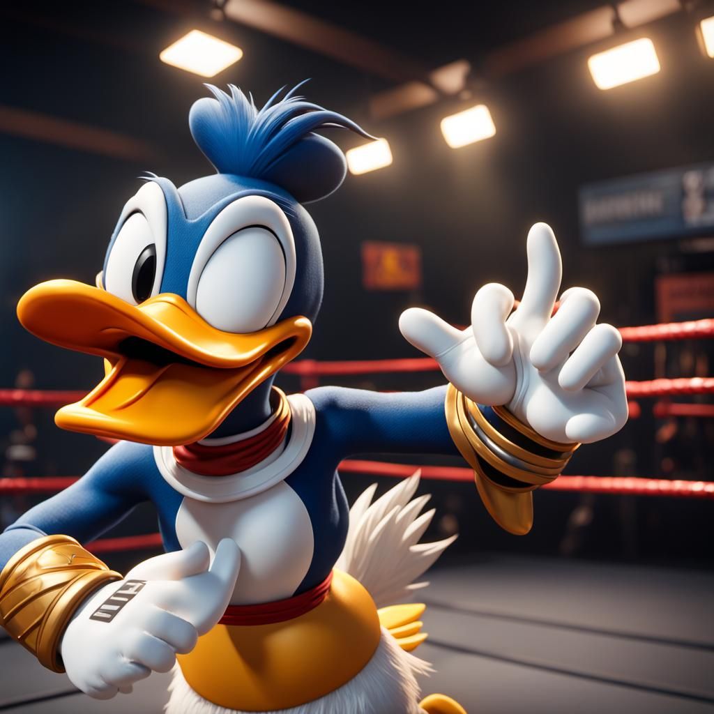 Donald duck boxing daffy duck match ,AMD , GeForce RTX, 2TB NVMe M.2 ...