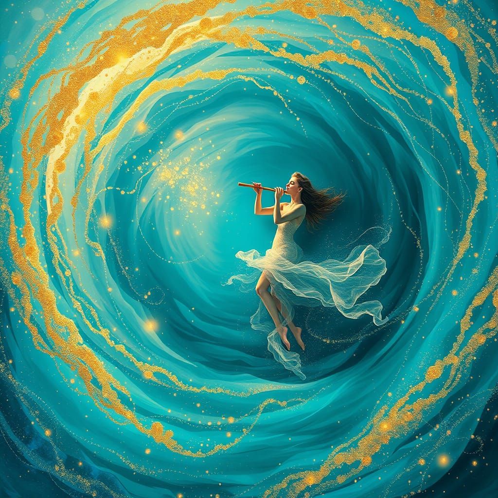 Ethereal Water Nymph Dances in Vibrant Iridescent ... - AI Art