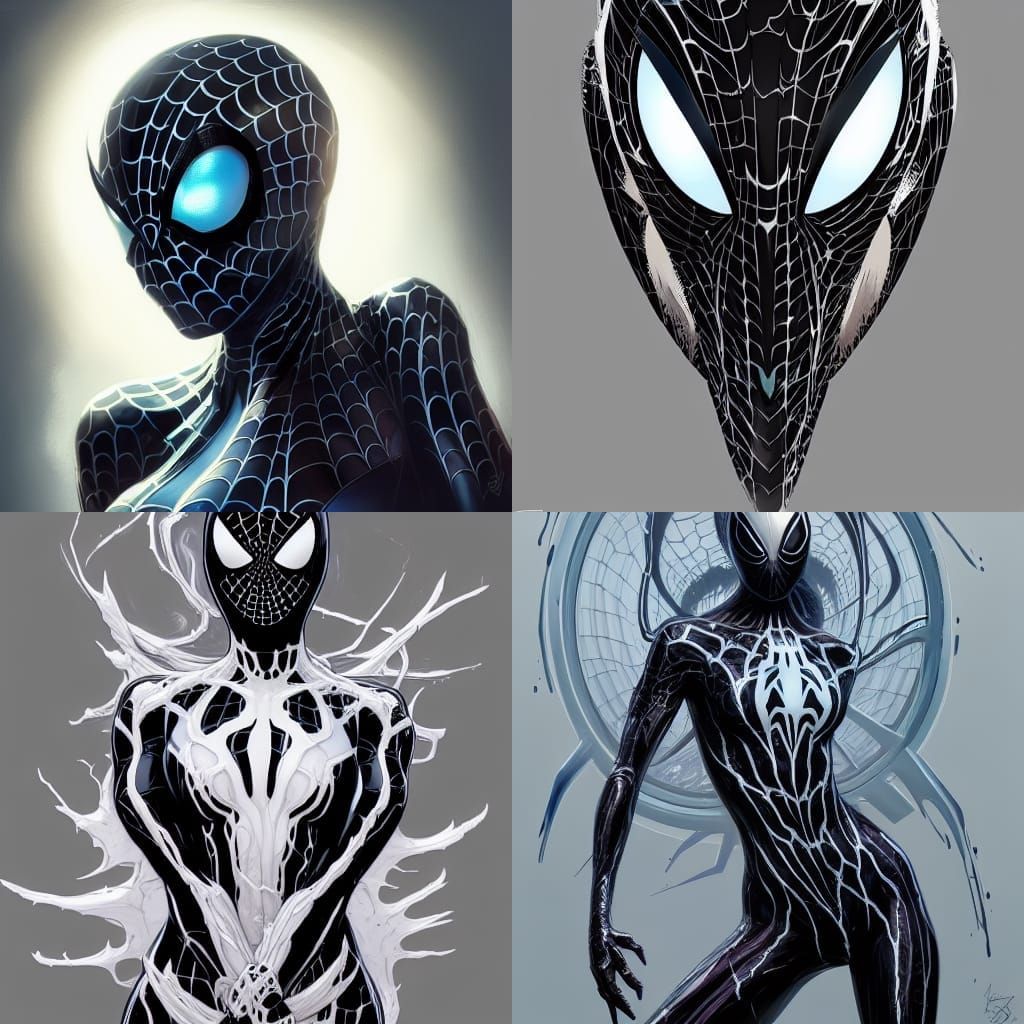 Gwenom x symbiote spidey - AI Generated Artwork - NightCafe Creator