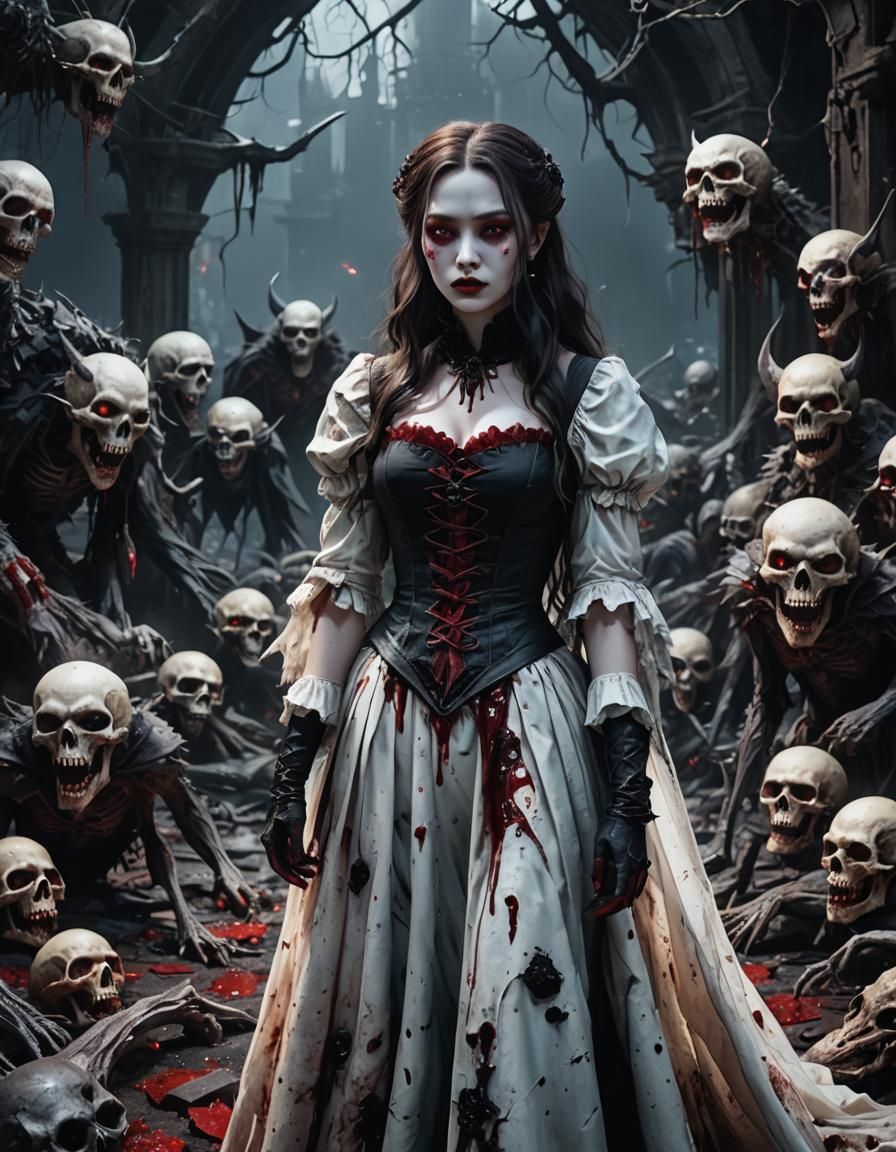 vampire skull princess - AI Generated Artwork - NightCafe Creator