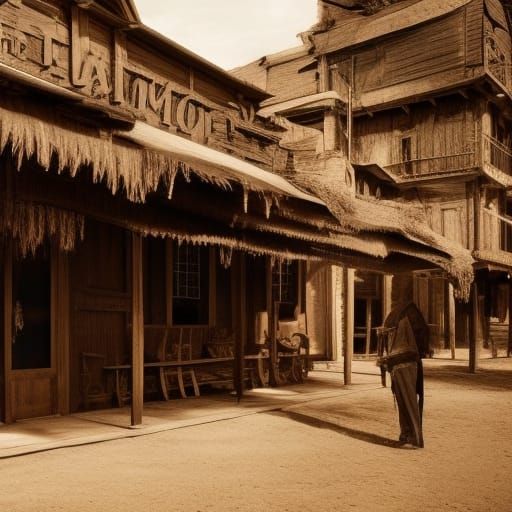 outside of saloon - AI Generated Artwork - NightCafe Creator