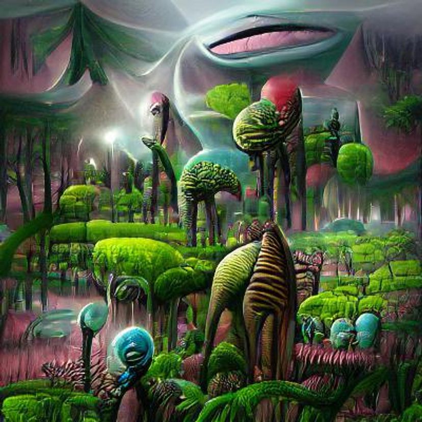 Alien Planet Forest - AI Generated Artwork - NightCafe Creator