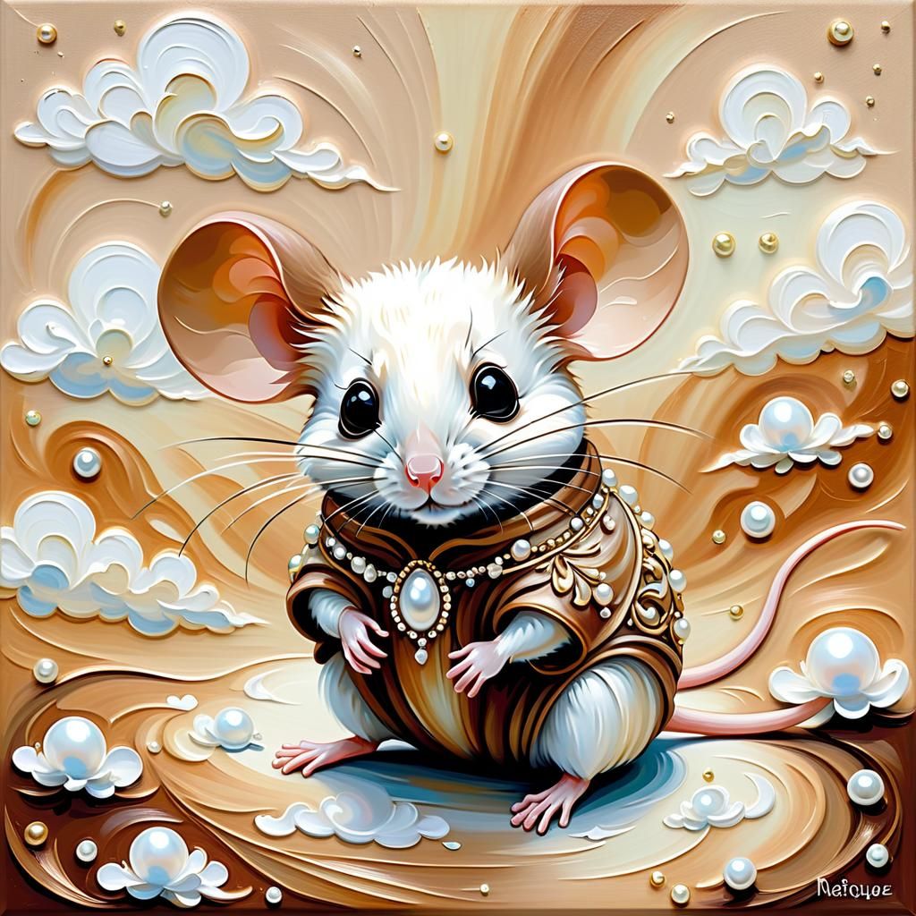 Baroque style (tan baby mouse 1.2) (various shades hues of tan brown ...