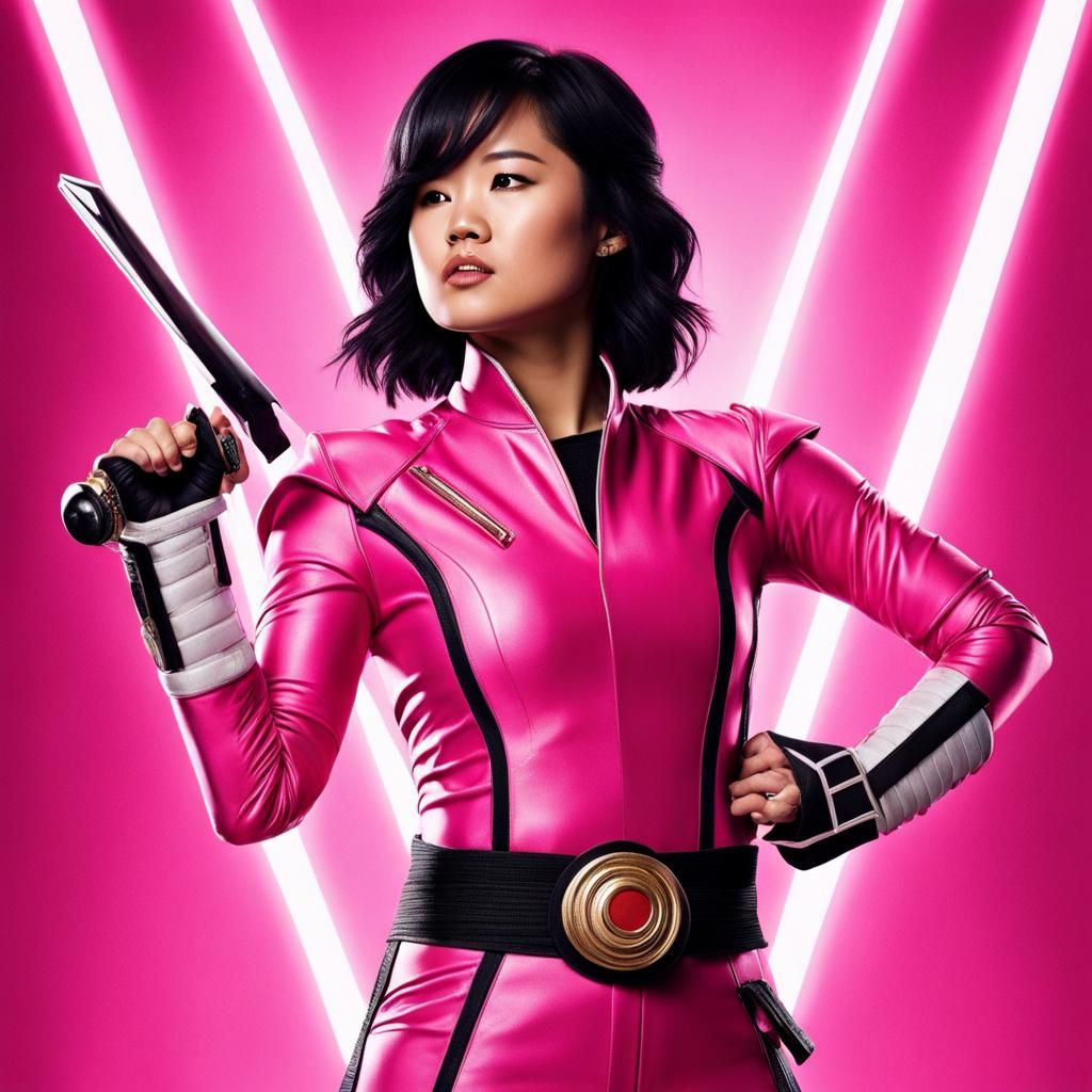 Kelly marie tran pink finch power ranger 1958 karate - AI Generated ...