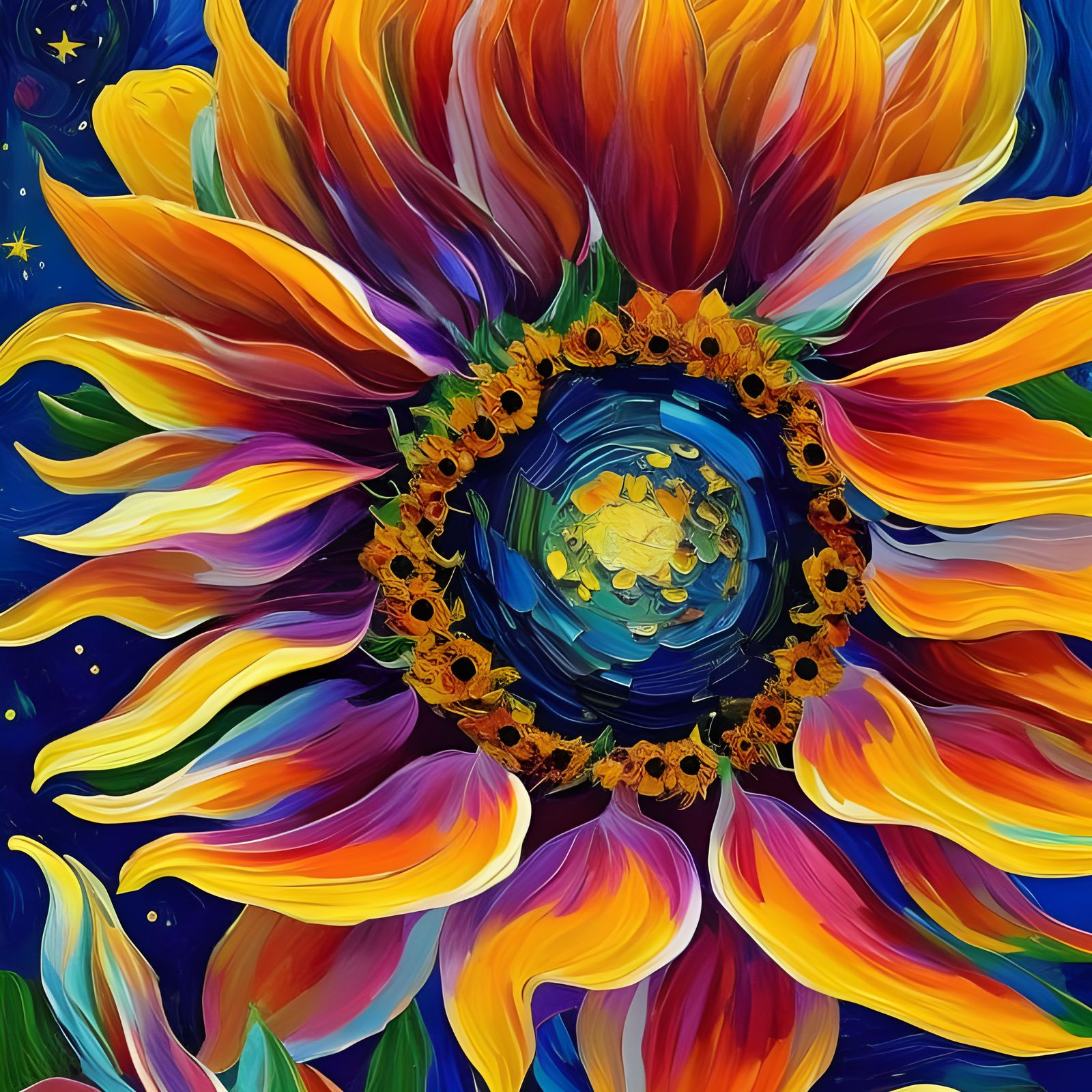 Sunflower Symphony 7 - AI Generated Artwork - NightCafe Creator