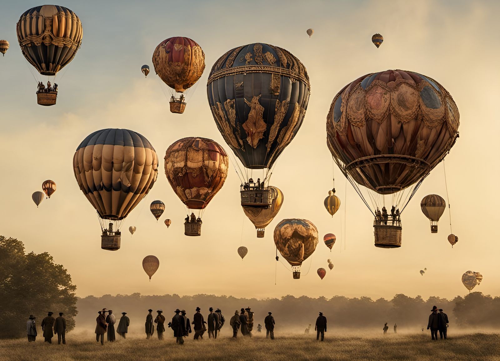 The Grand Balloon Race - AI Generated Artwork - NightCafe Creator