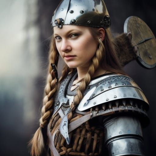 Stunning Viking Warrior Queen Beautiful Realistic - AI Generated ...