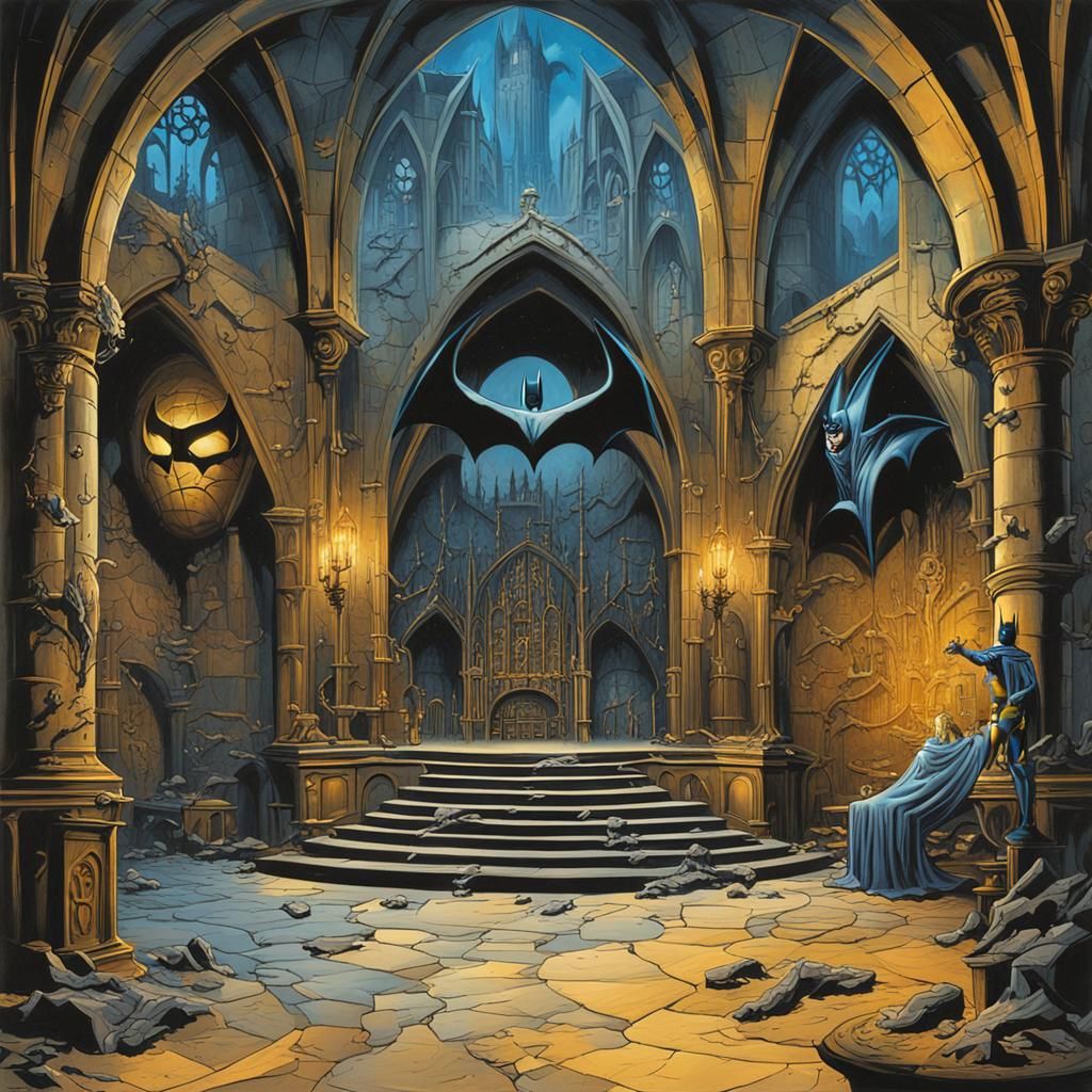 Batman's Medieval Lair. - AI Generated Artwork - NightCafe Creator