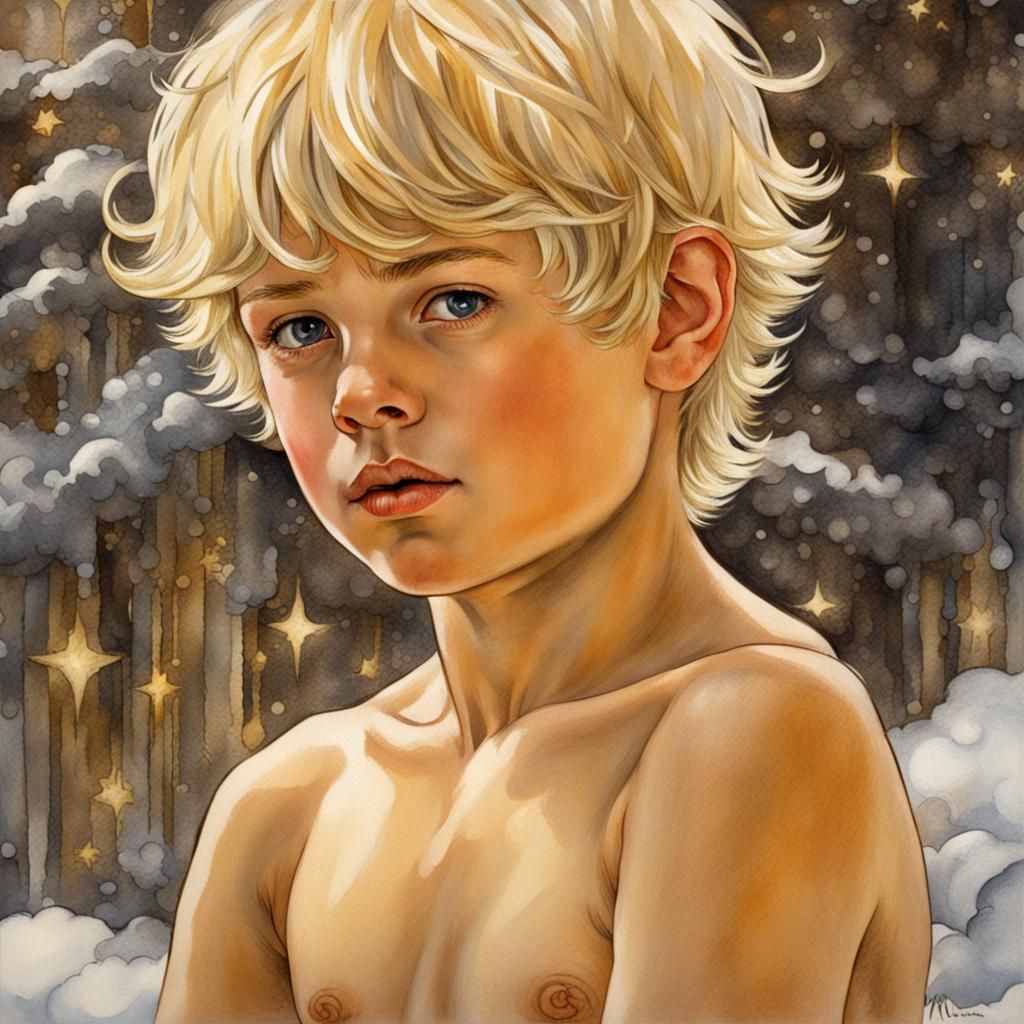Fairy moment (front of: 1.2) ( blond boy teen-age shirtless: 1.5 ...