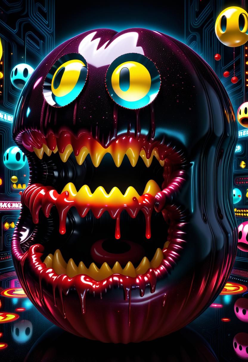 Monstrous Pac-Man - AI Generated Artwork - NightCafe Creator