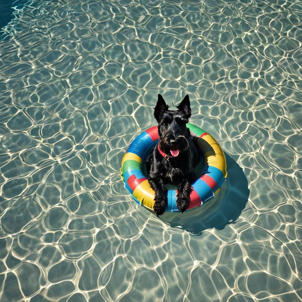 Pool Dog - AI Generated Artwork - NightCafe Creator