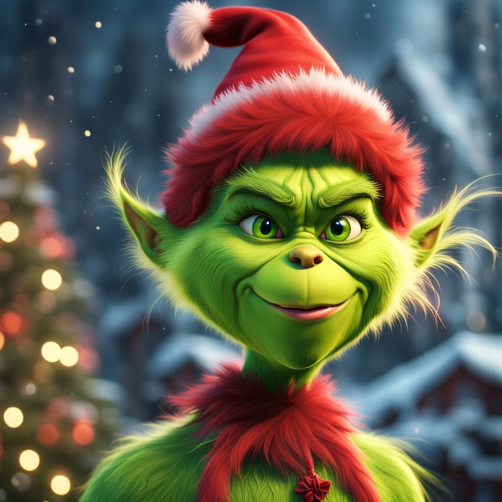 grinch as a girl young - AI Generated Artwork - NightCafe Creator