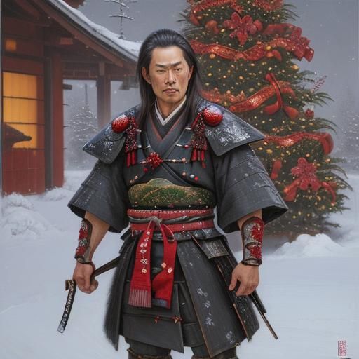 Samurai Christmas II - AI Generated Artwork - NightCafe Creator