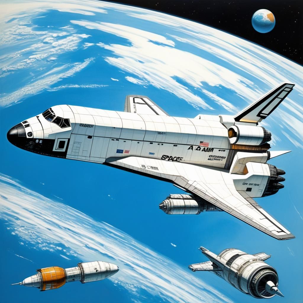 Advanced Space Shuttle - AI Generated Artwork - NightCafe Creator