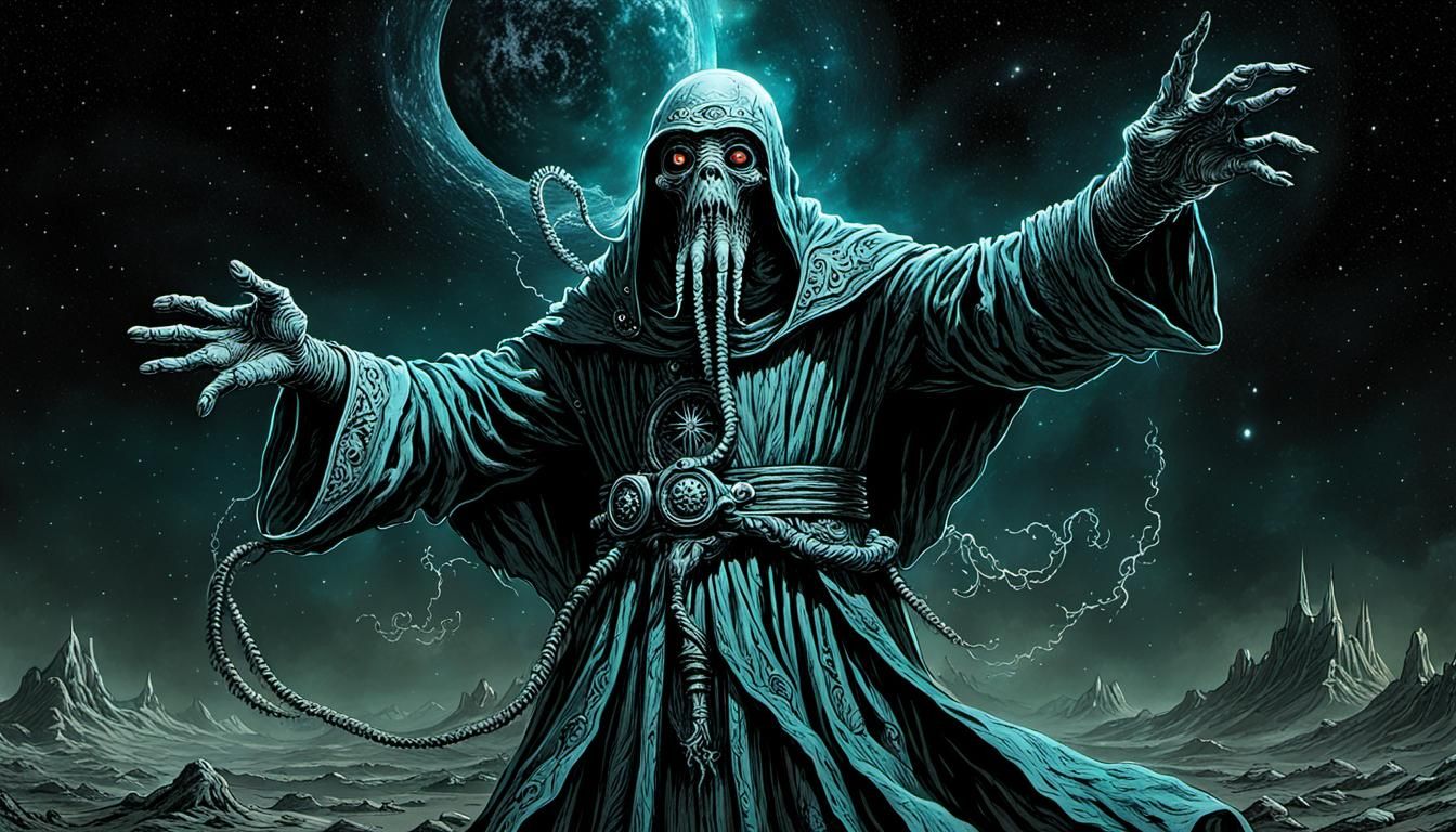 Alien wizard from space! cosmic horror, eldritch gods - AI Generated ...