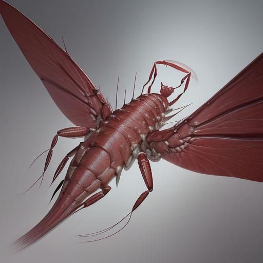 The pinkish creatures are approximately 5 feet long; with crustacean ...