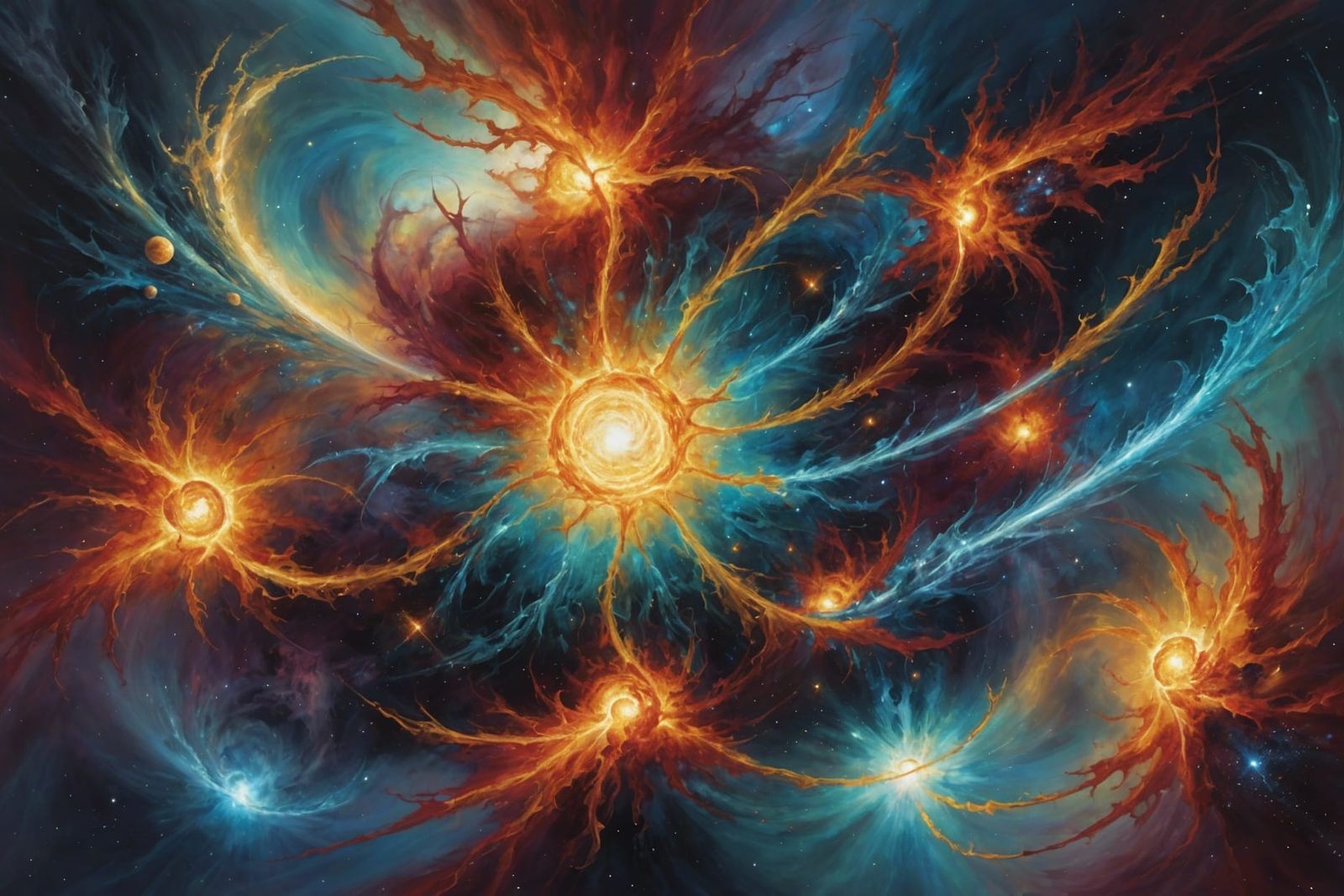 Tachisme Dynamic Brushwork Supernova Maelstrom Genesis Fracture ...