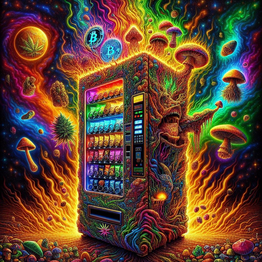 envision in detail at the center of the image a detailed, menacing ...