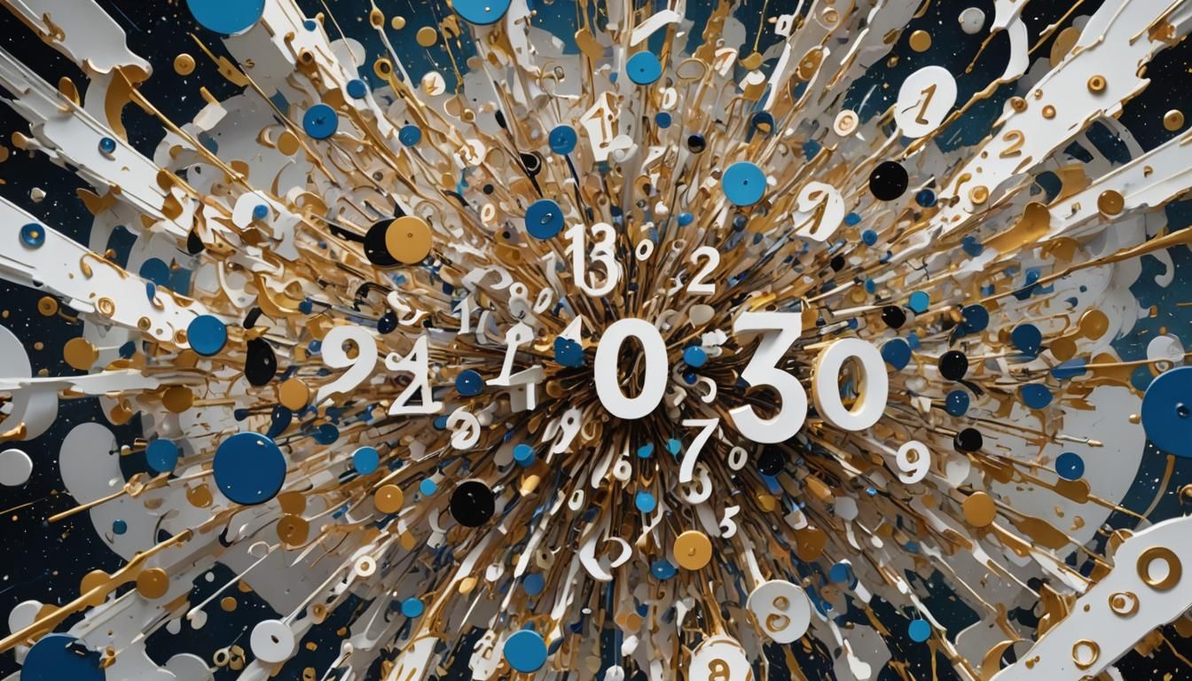 Explosion of numbers - AI Generated Artwork - NightCafe Creator