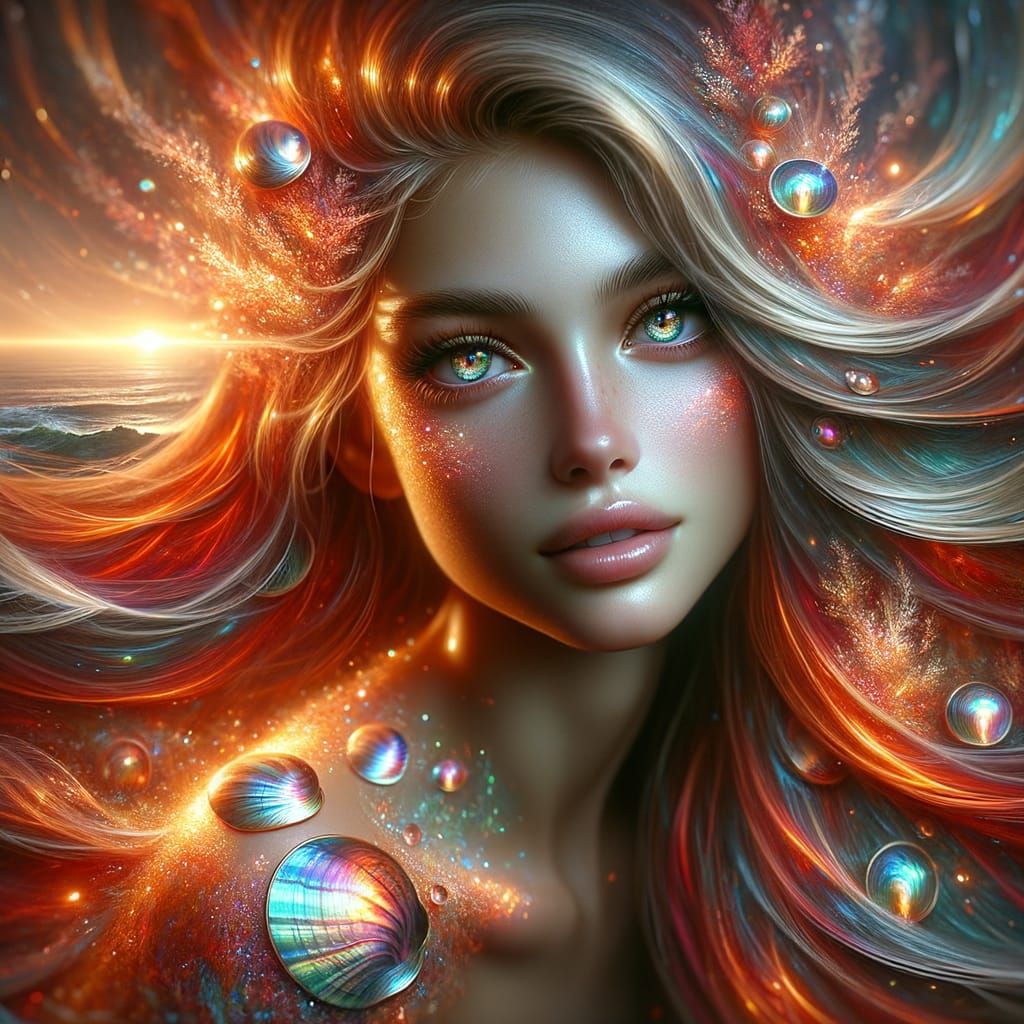 Sunrise Mermaid - Epic Mermaid Rises from Sunrise Depths