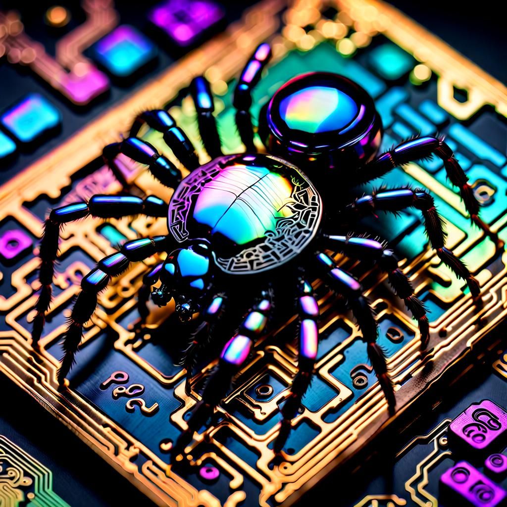 Cyber Spider - AI Generated Artwork - NightCafe Creator