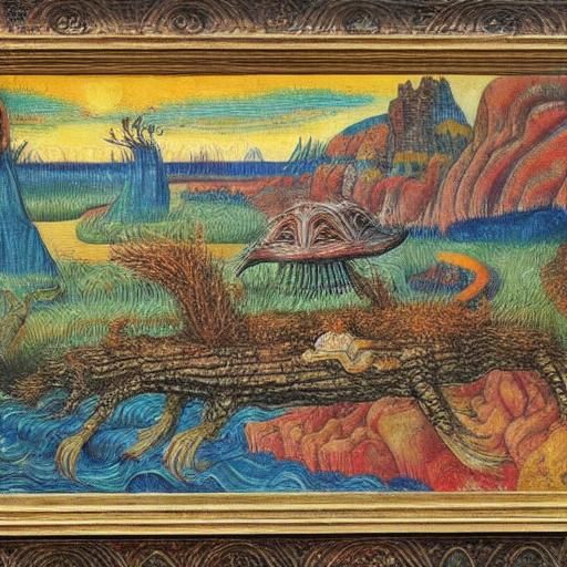 Extraterrestrial beaver and alien river By Lucas Cranach the Elder and ...