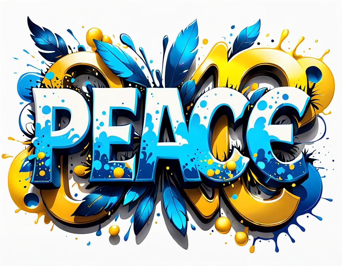 Peace | word art (Blue Pencil XL) - AI Generated Artwork - NightCafe ...