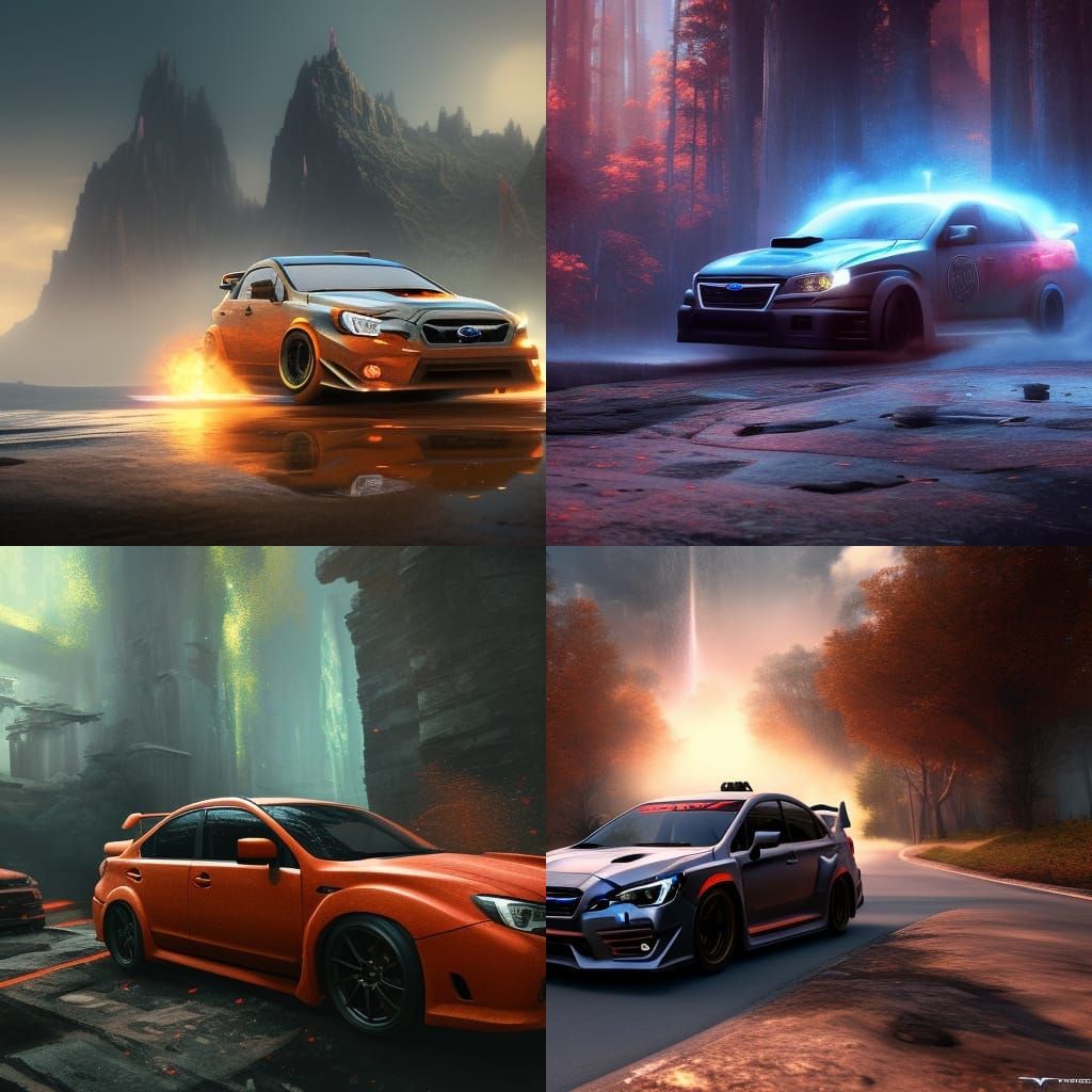 Wrx Sti Subaru Edit - AI Generated Artwork - NightCafe Creator
