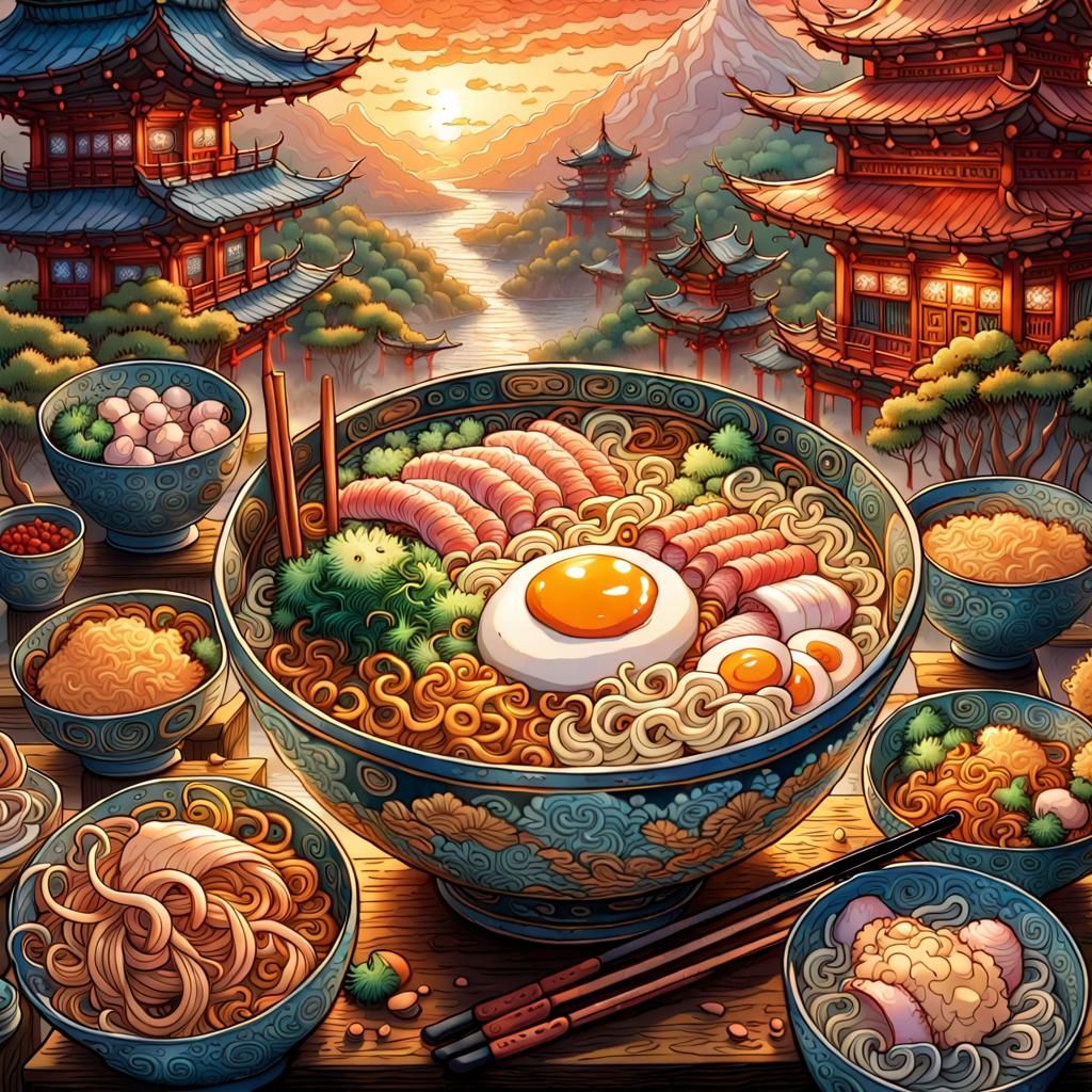 🍜 Savory Delight! 🇯🇵 Hot & Yummy Ramen! - AI Generated Artwork ...