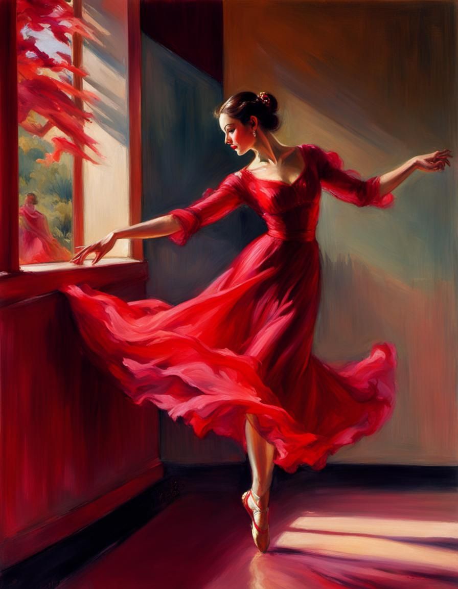 Red dancer - AI Generated Artwork - NightCafe Creator