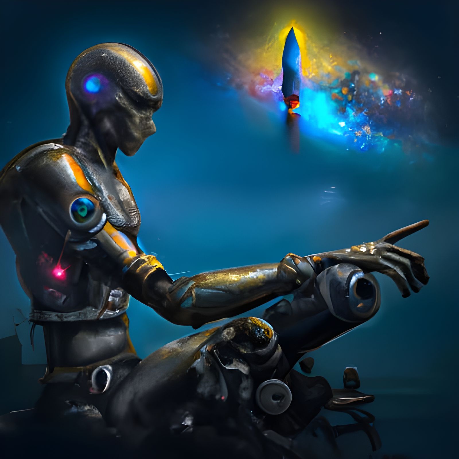 Cosmic Starry Night - AI Generated Artwork - NightCafe Creator