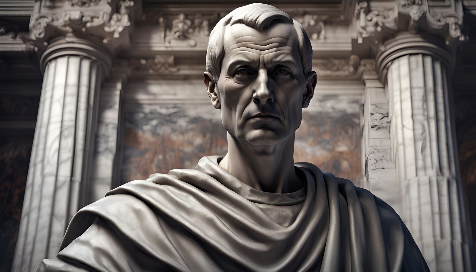 Ultra detailed epic flattering Marble statue of a stoic Niccolò ...