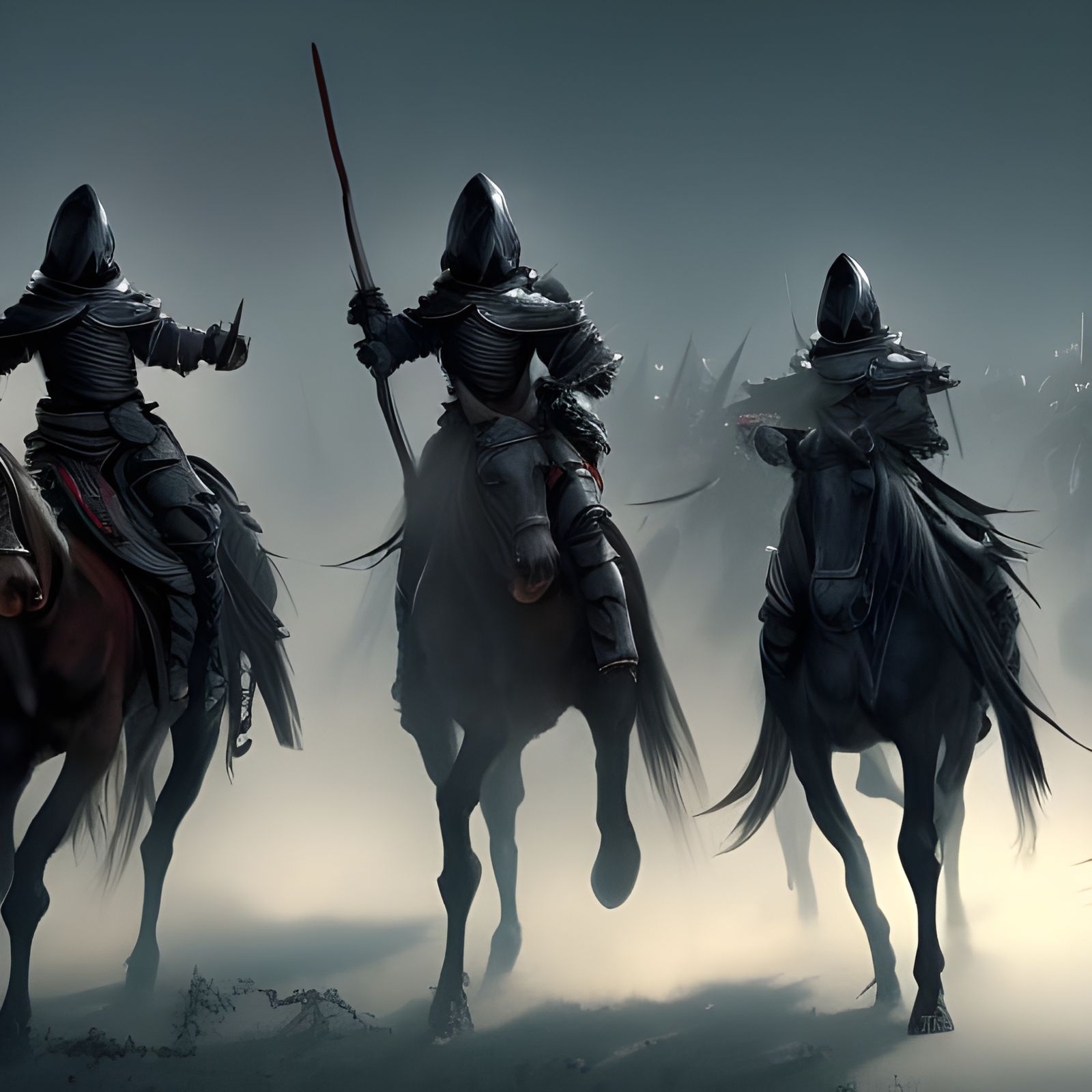 Faceless Knights - AI Generated Artwork - NightCafe Creator