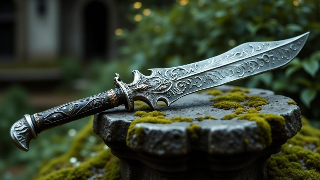 Mystical Dagger Inspired by Ancient Relics in Drea... - AI Art