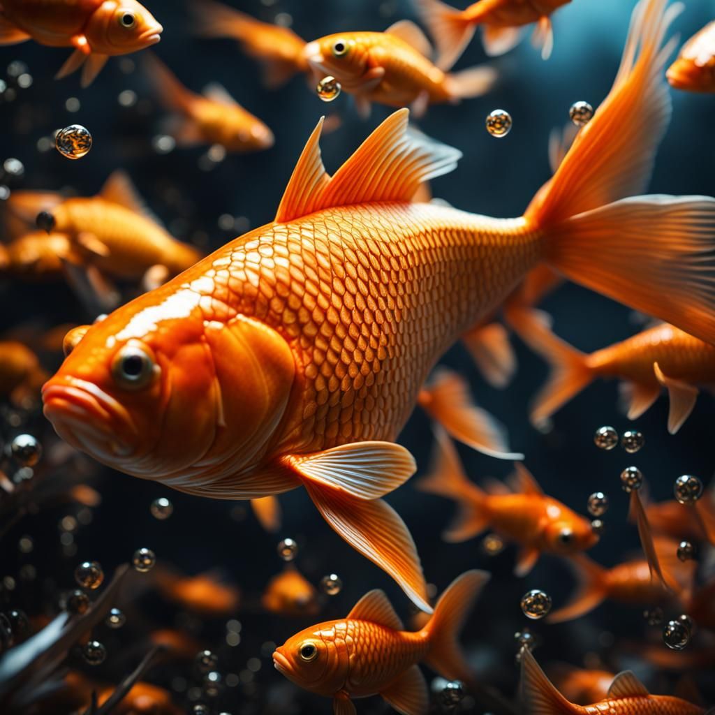 Grumpy Goldfish - AI Generated Artwork - NightCafe Creator