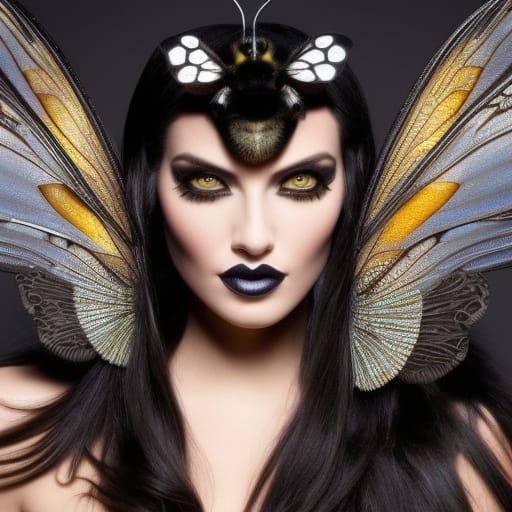 Goth Queen Bee - AI Generated Artwork - NightCafe Creator
