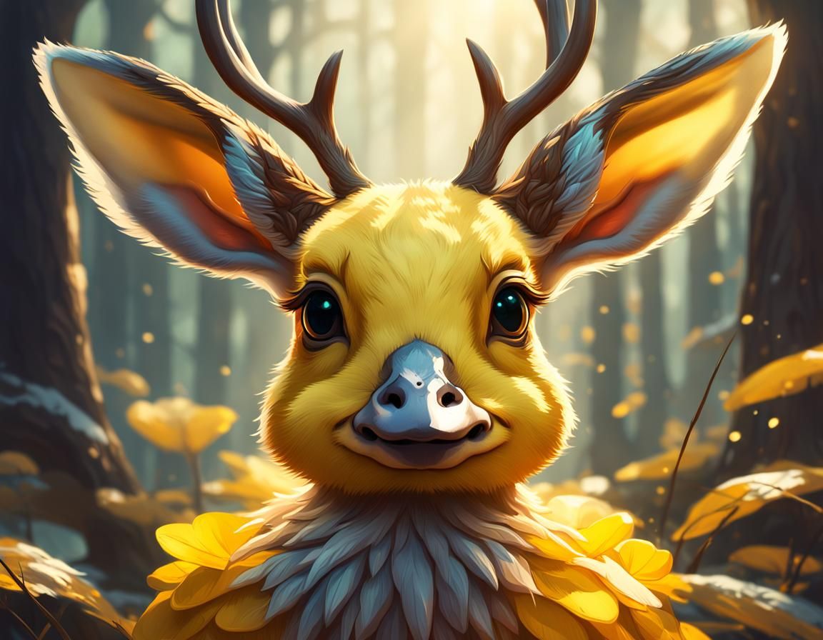 AI where ducks have ears and antlers. A dear duck? - AI Generated ...