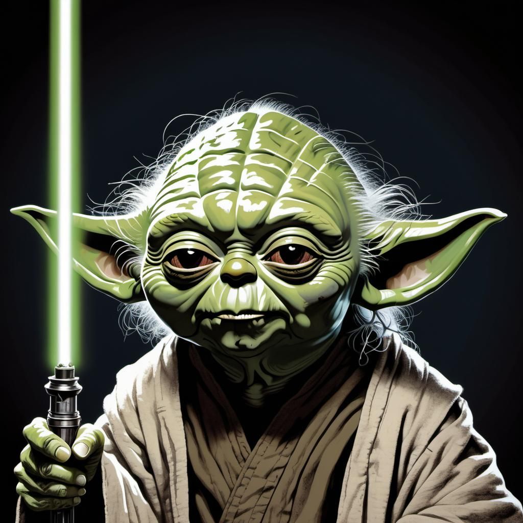 Portrait of Yoda - AI Generated Artwork - NightCafe Creator