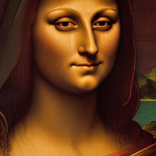 Mona Lisa, close up - AI Generated Artwork - NightCafe Creator